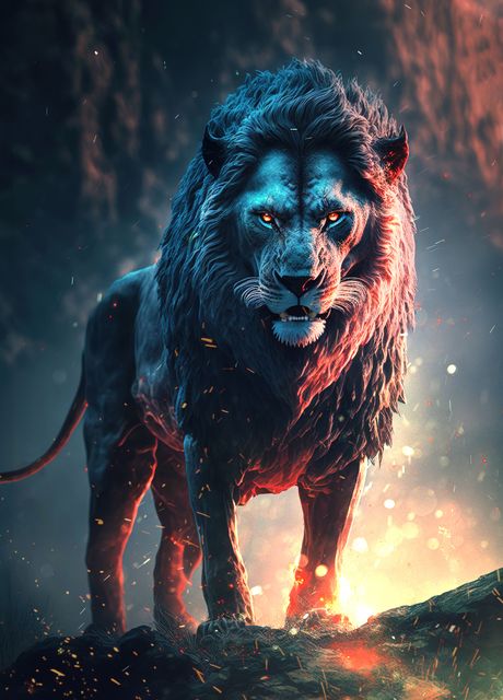 'Great lion' Poster by Arturo Vivo | Displate