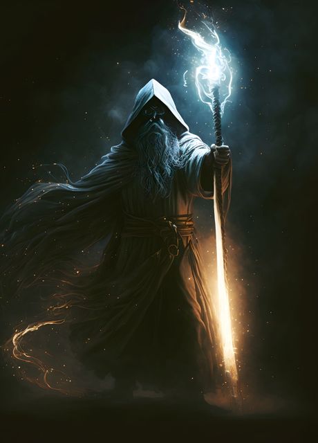 'Lightning Wizard' Poster, picture, metal print, paint by Bookster ...