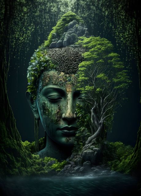 'Buddha in nature' Poster by CanvasPixelDreams | Displate