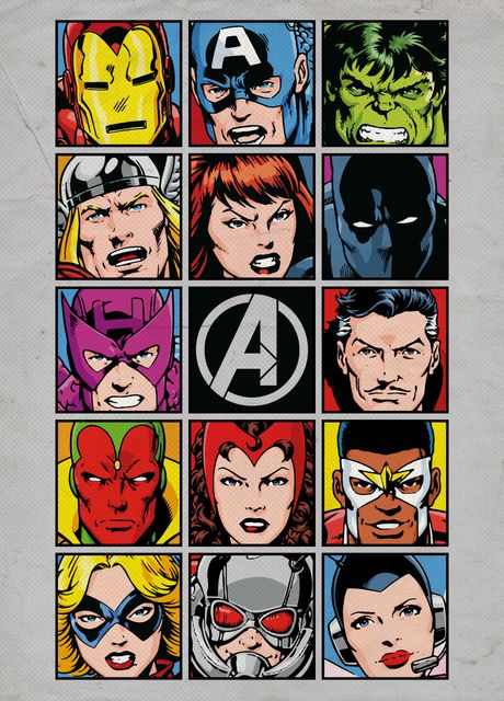 'The Avengers' Poster, picture, metal print, paint by Marvel | Displate