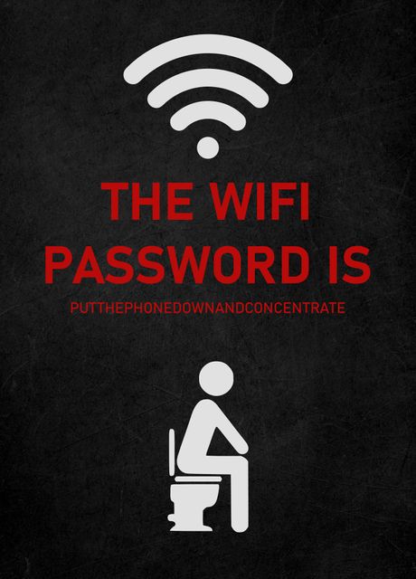 'Wifi Password Bathroom' Poster by Funny Things | Displate