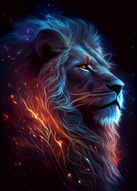 'Lion Face' Poster by DecoyDesign | Displate