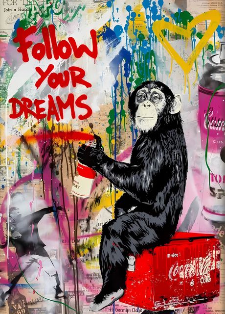 Follow Your Dreams Banksy Poster By Uber Colektiv Displate