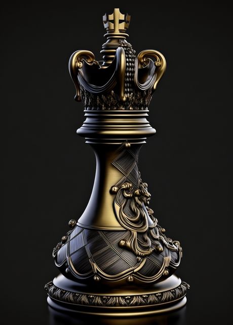 'The Majestic King of Chess' Poster, picture, metal print, paint by ...