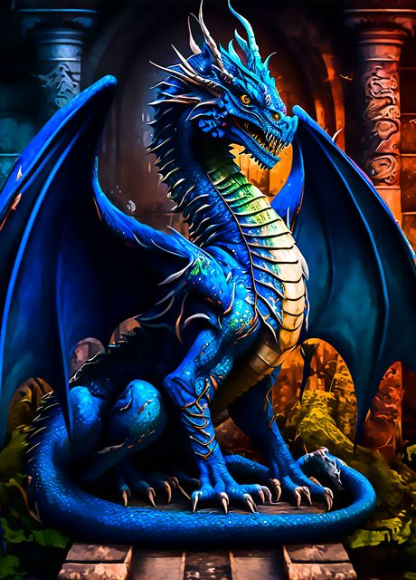 'Dragon' Poster by Andie Owen | Displate