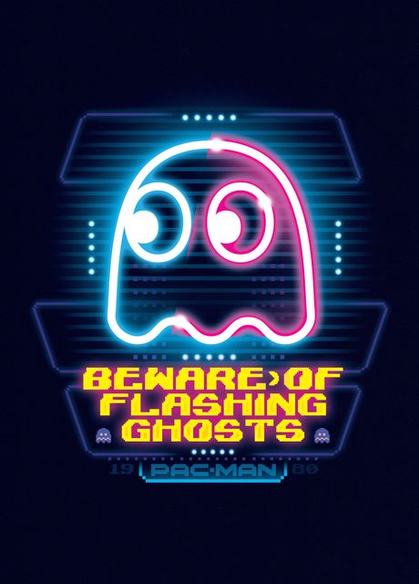 'Beware of flashing GHOSTS' Poster, picture, metal print, paint by PAC ...