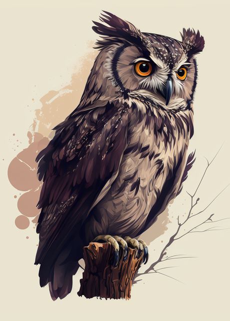 'Owl Animal ' Poster by Siobhan Lamb | Displate