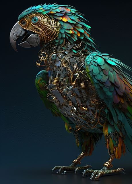 'parrot robot' Poster by Nobita | Displate