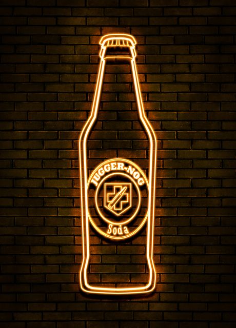 'Jugger-Nog Wall Neon' Poster by Call of Duty | Displate