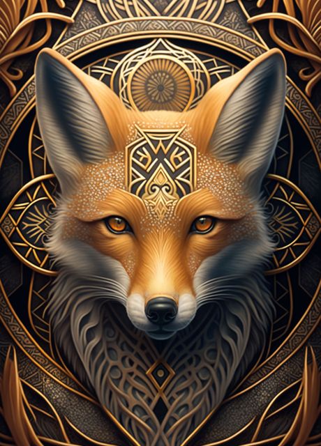 'Mystic Fox' Poster by Amit Debnath | Displate