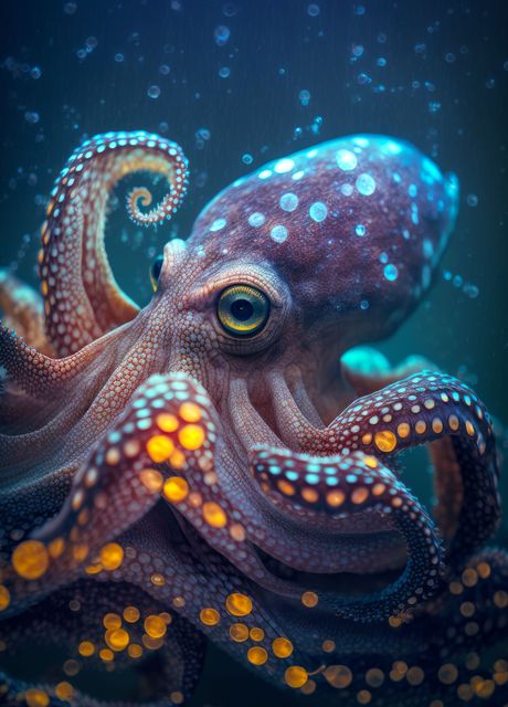 'Magical Octopus Fantasy' Poster by Zenja Gammer | Displate