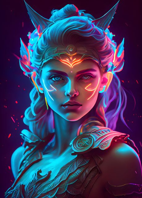 'Neon Artemis' Poster by GoodLifeImages | Displate