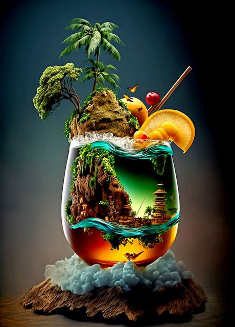 'Cocktail Colorful' Poster, picture, metal print, paint by Franois ...