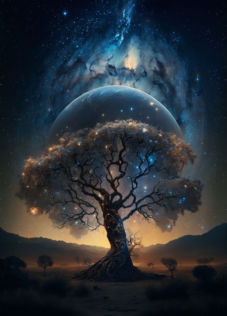 'Cosmic Tree of Life' Poster by DB P | Displate
