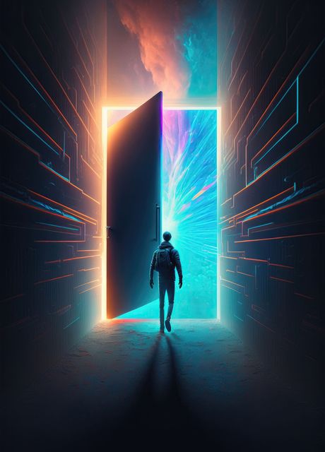'Enter a new dimension' Poster by DB P | Displate