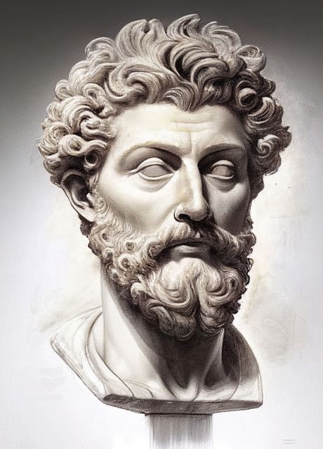 'Marcus Aurelius Portrait' Poster by Rosh and Viran | Displate