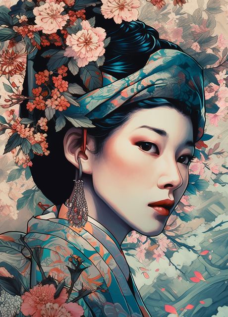 'Geisha' Poster by Graphic Japanese | Displate