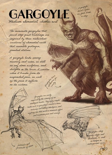 'Gargoyle Note' Poster by Dungeons and Dragons | Displate