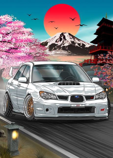 'Subie Impreza WRX Hawk Eye' Poster by Navin Guyvit | Displate
