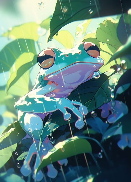 'Green Tree Frog Fantasy' Poster by Star | Displate