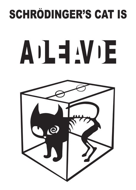 'Schrodingers cat' Poster by Hydrogenic Art | Displate