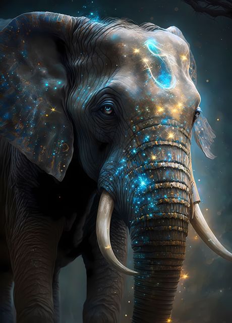 'Mystical Elephant' Poster by Bitanya Pated | Displate