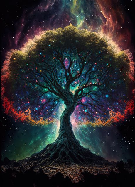 'colorful tree ' Poster by newton russell | Displate