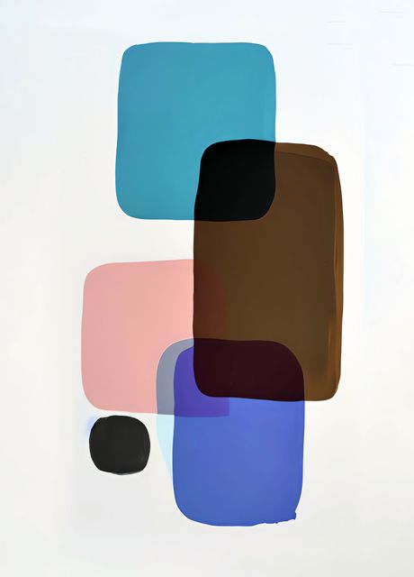 'Abstract Shapes Painting' Poster by BluePinkPanther | Displate