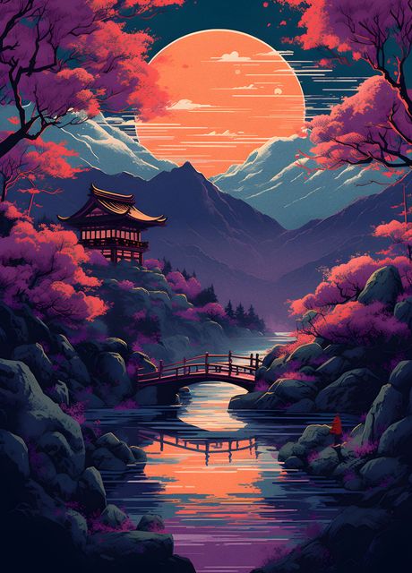 'Colorful landscape' Poster by Muhammad Irsan | Displate