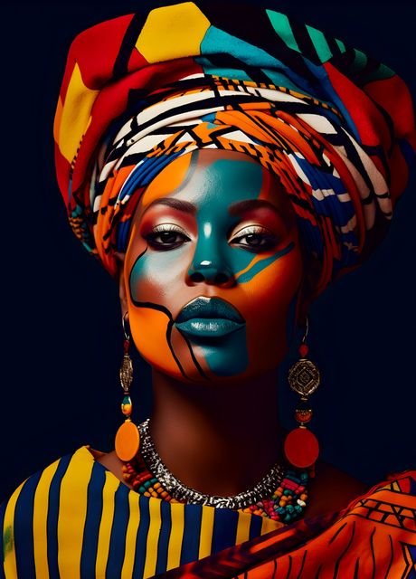 'African Queen' Poster, picture, metal print, paint by helveola | Displate
