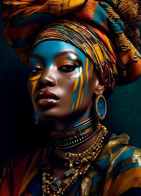 'African Queen' Poster, picture, metal print, paint by helveola | Displate