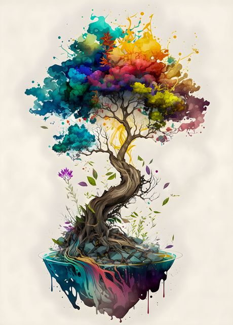 'Colorful tree' Poster by Elz art | Displate