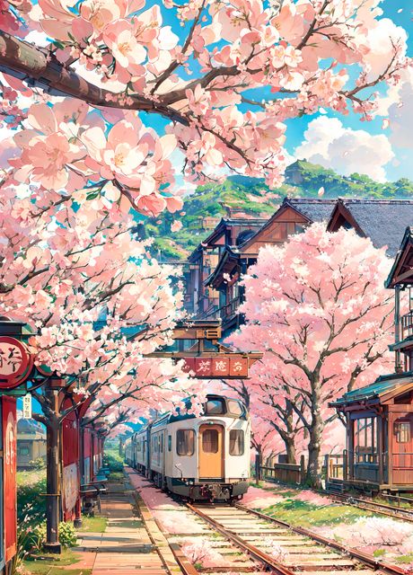 'Sakura Station' Poster by Ann Havbo | Displate