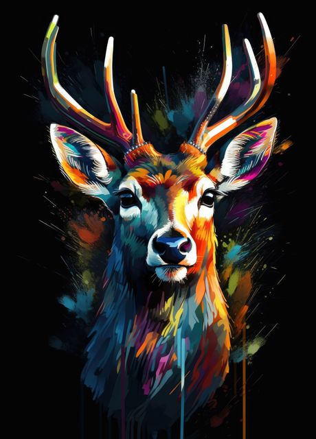 'Deer Art Style 1' Poster by murtzart | Displate