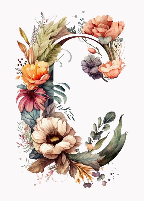 'Watercolor Letter C Poster' Poster by amaiaarts | Displate