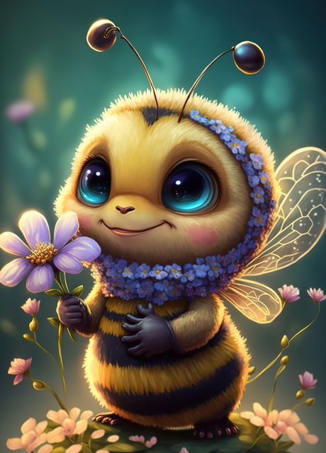 'cute bee ' Poster by laney tess | Displate