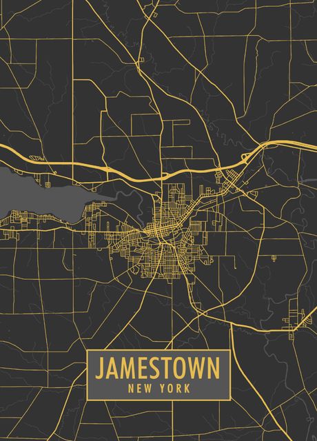 'Jamestown Ny' Poster by Miracle Studio | Displate