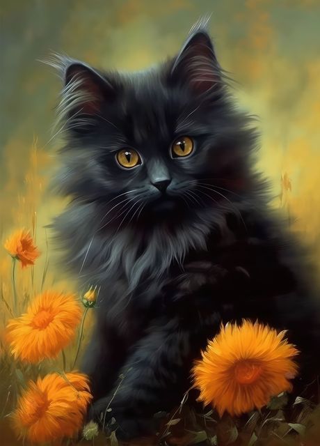 'Kitty' Poster by RosaliasArt | Displate