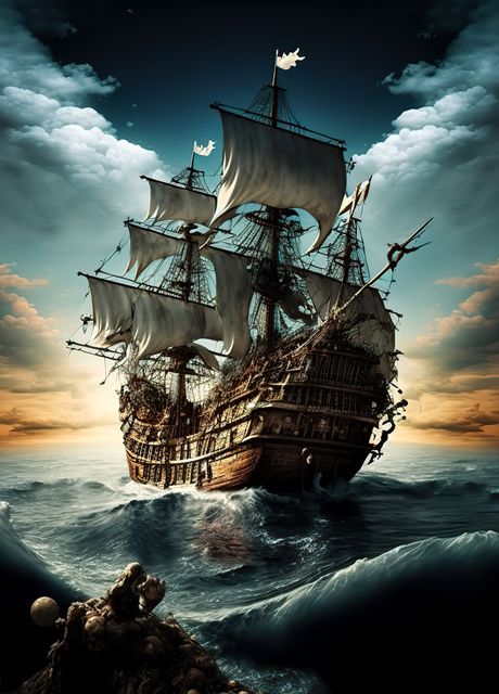 'Pirate Ship' Poster by Atlas Mcguire | Displate