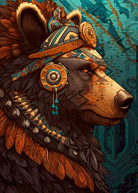 'Chief bear' Poster by IHTI ANDERSON | Displate