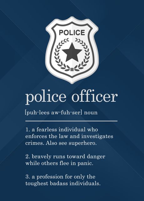 'Funny Police Definition' Poster by 84PixelDesign | Displate