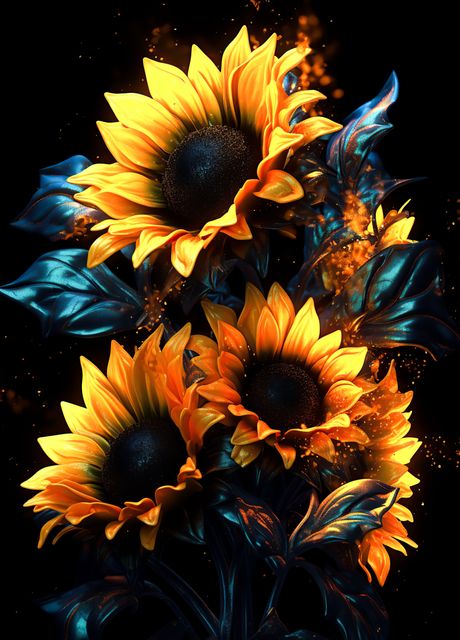 'Sunflowers' Poster by LeighHorne | Displate