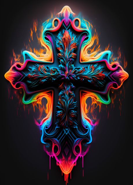 'Cross watercolor art' Poster by Jiri Hodecek | Displate