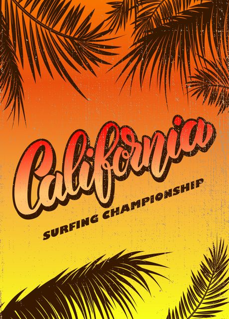 'California Surfing champi' Poster by VectorHight | Displate