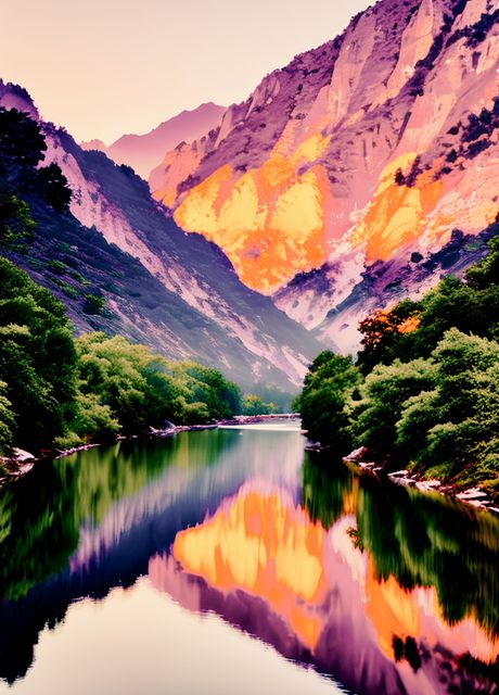 'Mesmerizing Lake Beauty' Poster by Mark Vincent Verallo | Displate