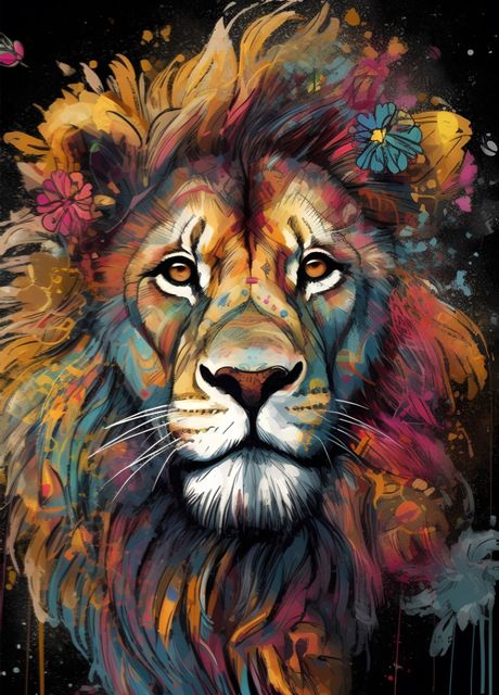 'Lion Head' Poster by P U F F Y | Displate