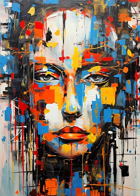 'Women Abstract Painting' Poster by Rafael Dxgn | Displate