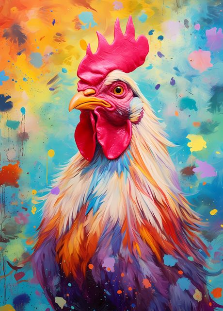 'Chicken Color' Poster by DecoyDesign | Displate