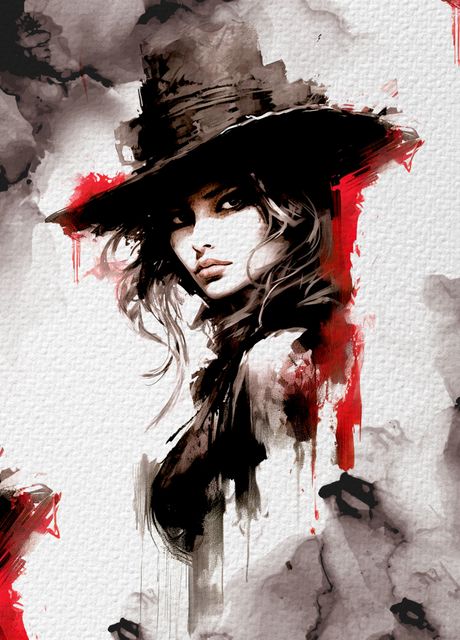 'Gothic woman portrait' Poster by LouteCrea | Displate