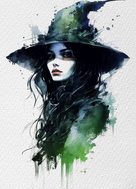 'Witch poster watercolor ' Poster by LouteCrea | Displate